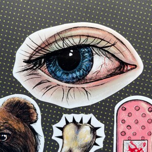 Sticker Pack | Handmade Laminated Vinyl Stickers | Hand Cut | Weirdcore ...