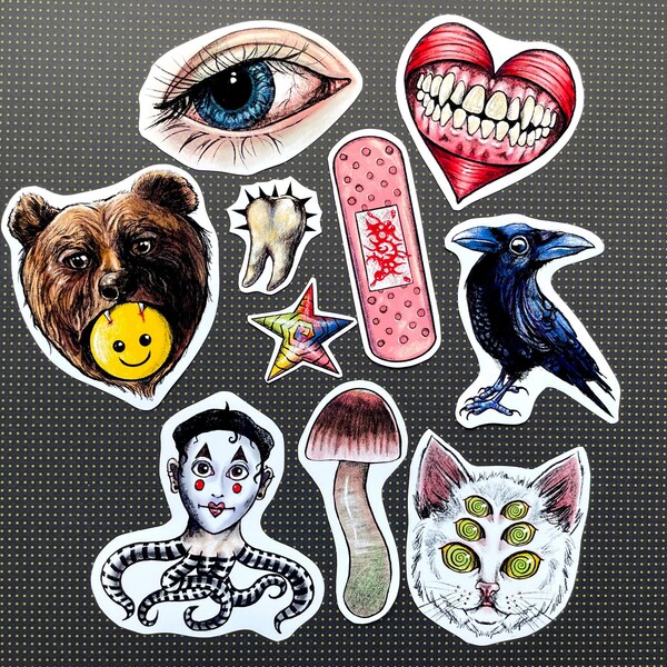 Haunted Cat Sticker - Etsy