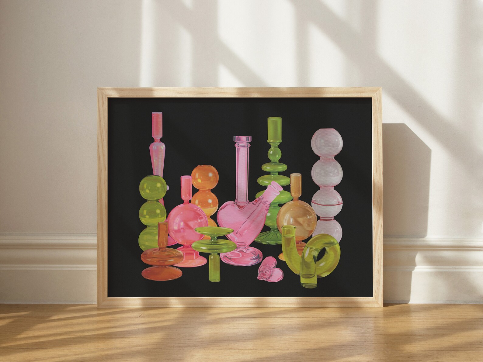 Colorful Vases Print, 420 Art, Abstract Vase Print, Still Life Print ...