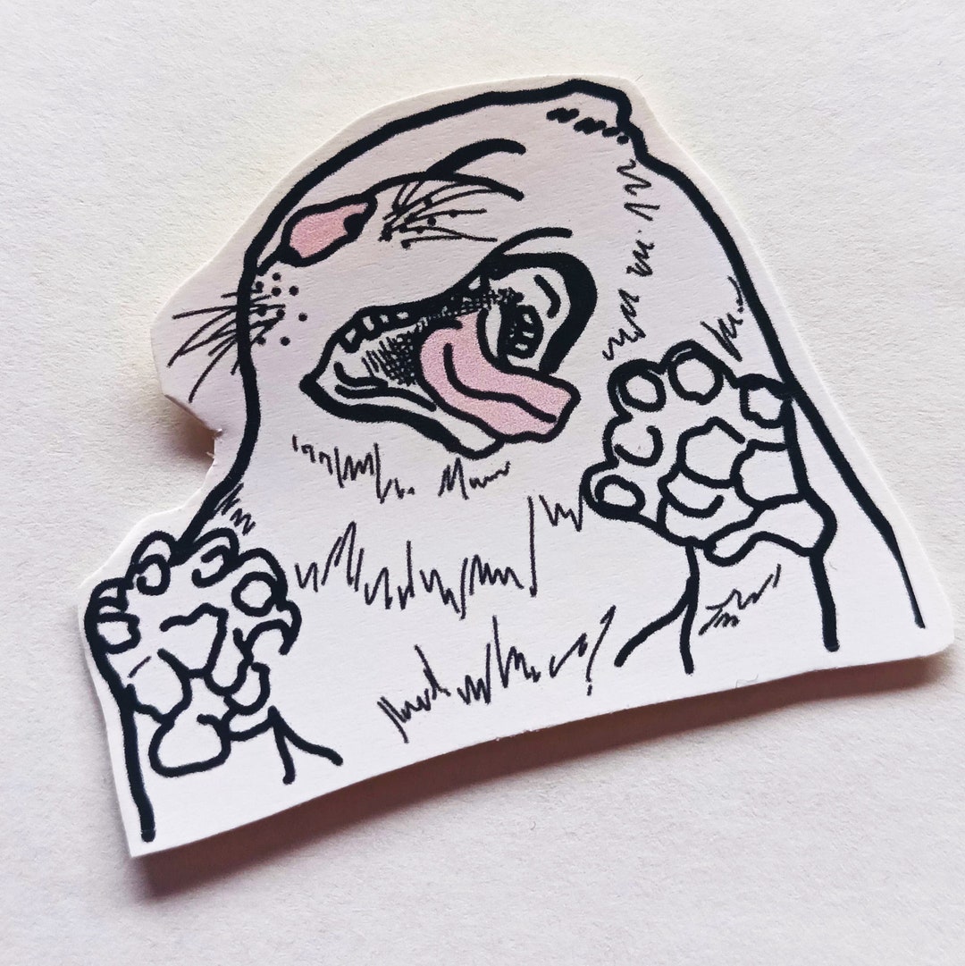 Happy Otter Sticker - Etsy