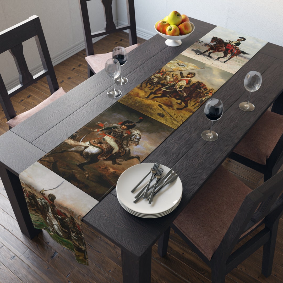 Exclusive Napoleonic Cavalry Table Runner (cotton, Poly) Dining/history ...