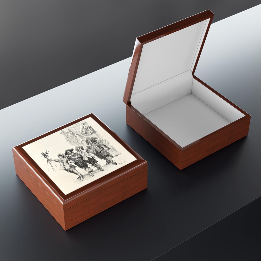 The Three Musketeers Illustration Jewelry Box Vintage/drawing ...