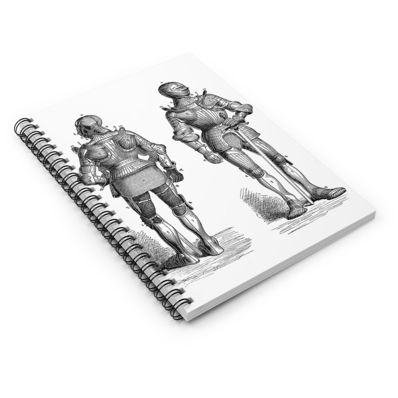 German Knight in Armor Diagram Spiral Notebook Ruled Line - Etsy