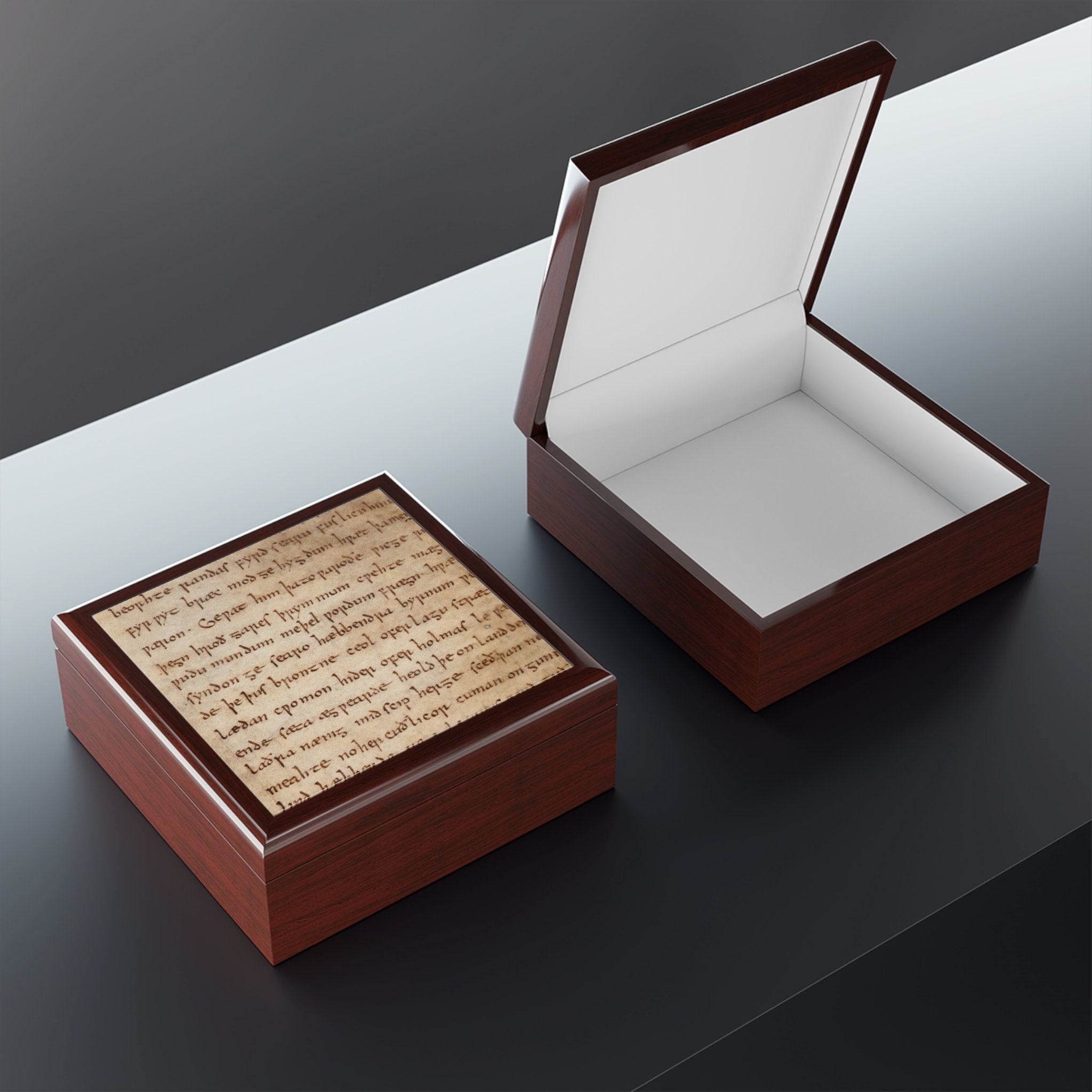 Beowulf Text (nowell Codex) Jewelry Box Heirloom/history/legend/myth ...