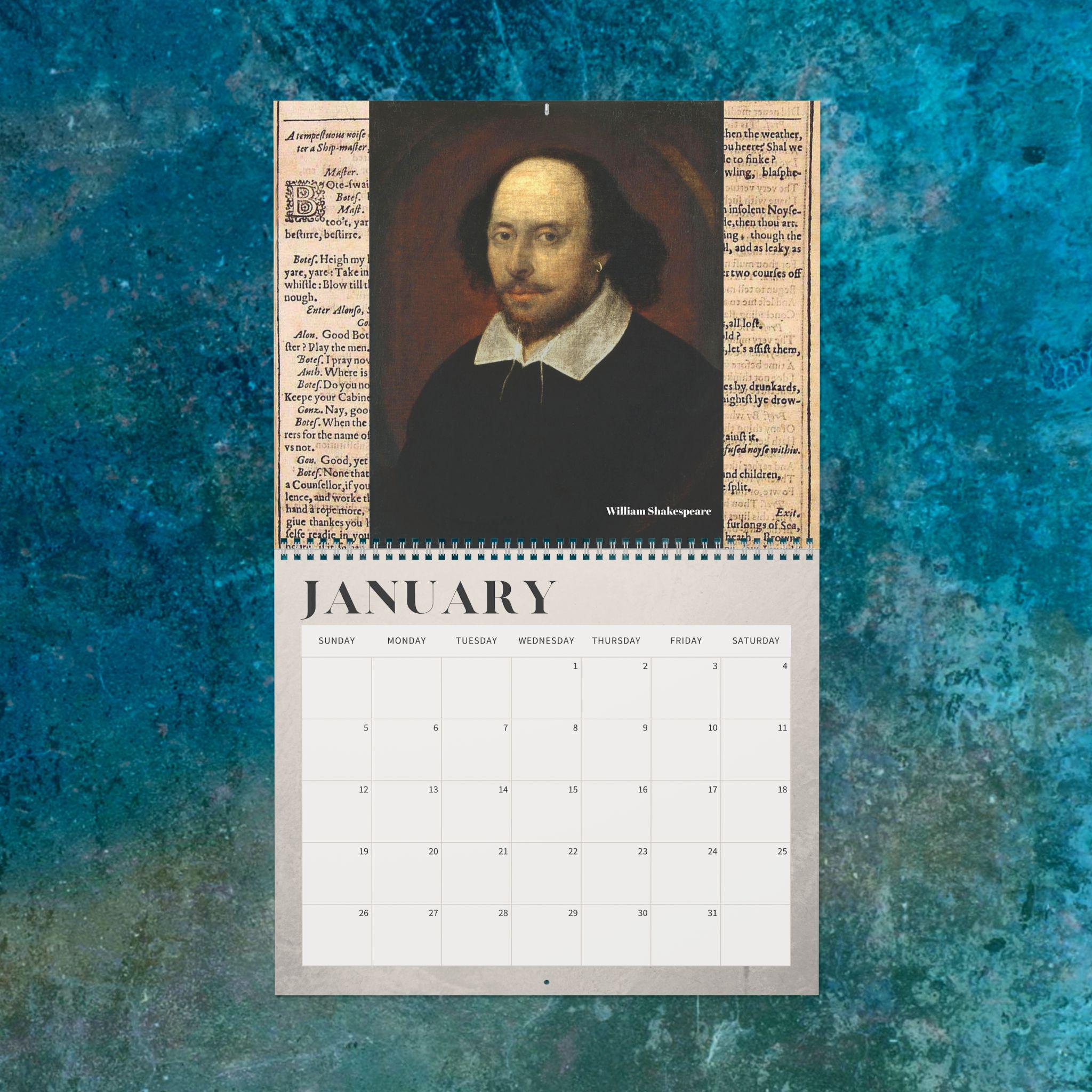 Great Writers (#4) 2025 Wall Calendar Literary/novel/classic/poetry ...