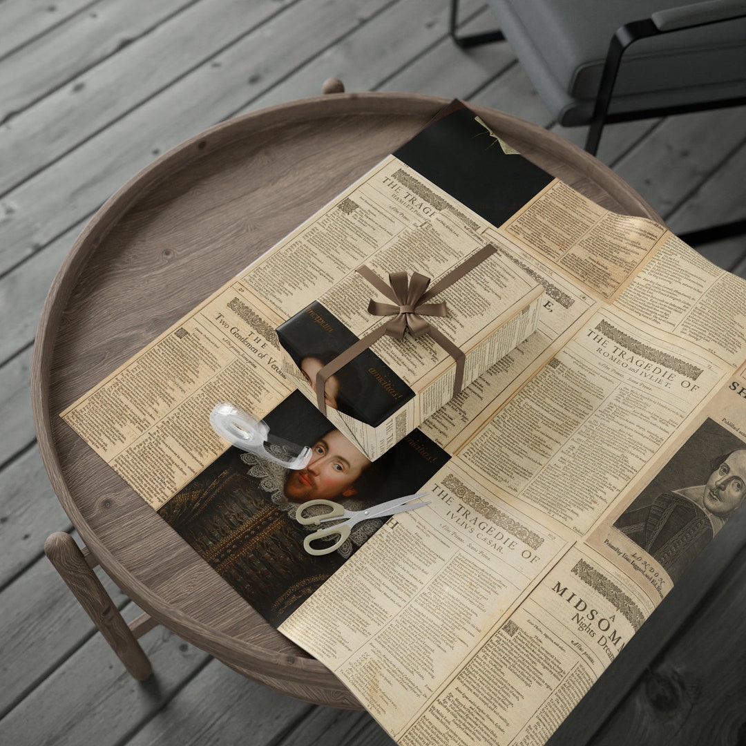 William Shakespeare 1st Folio Wrapping Papers Literary/stage/vintage ...