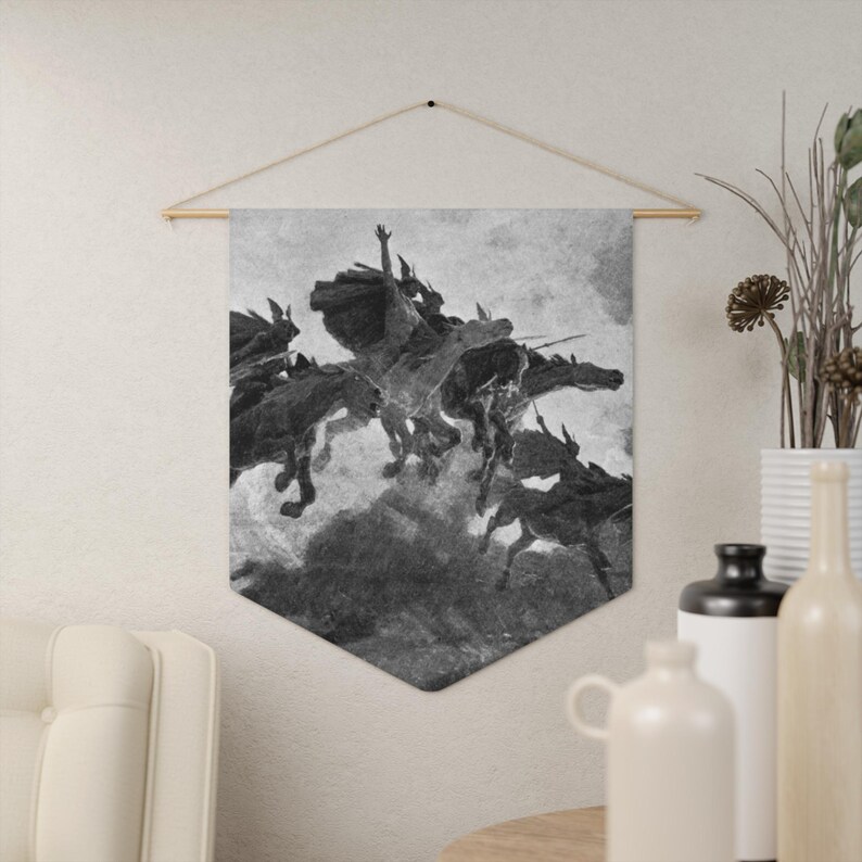 Ride of the Valkyries Pennant Painting/viking/myth/legend/shieldmaiden ...