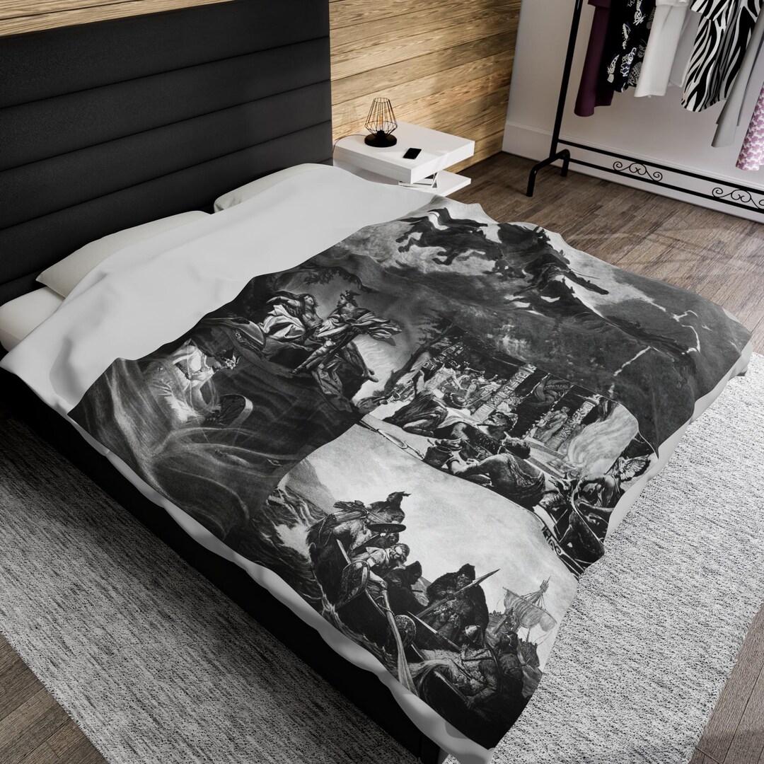 Dreams of Vikings and Valkyries Velveteen Plush Blanket (3 Sizes) Cozy ...