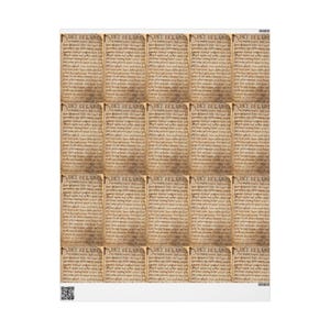 Beowulf Original Manuscript Wrapping Paper Vintage/old English/gift ...