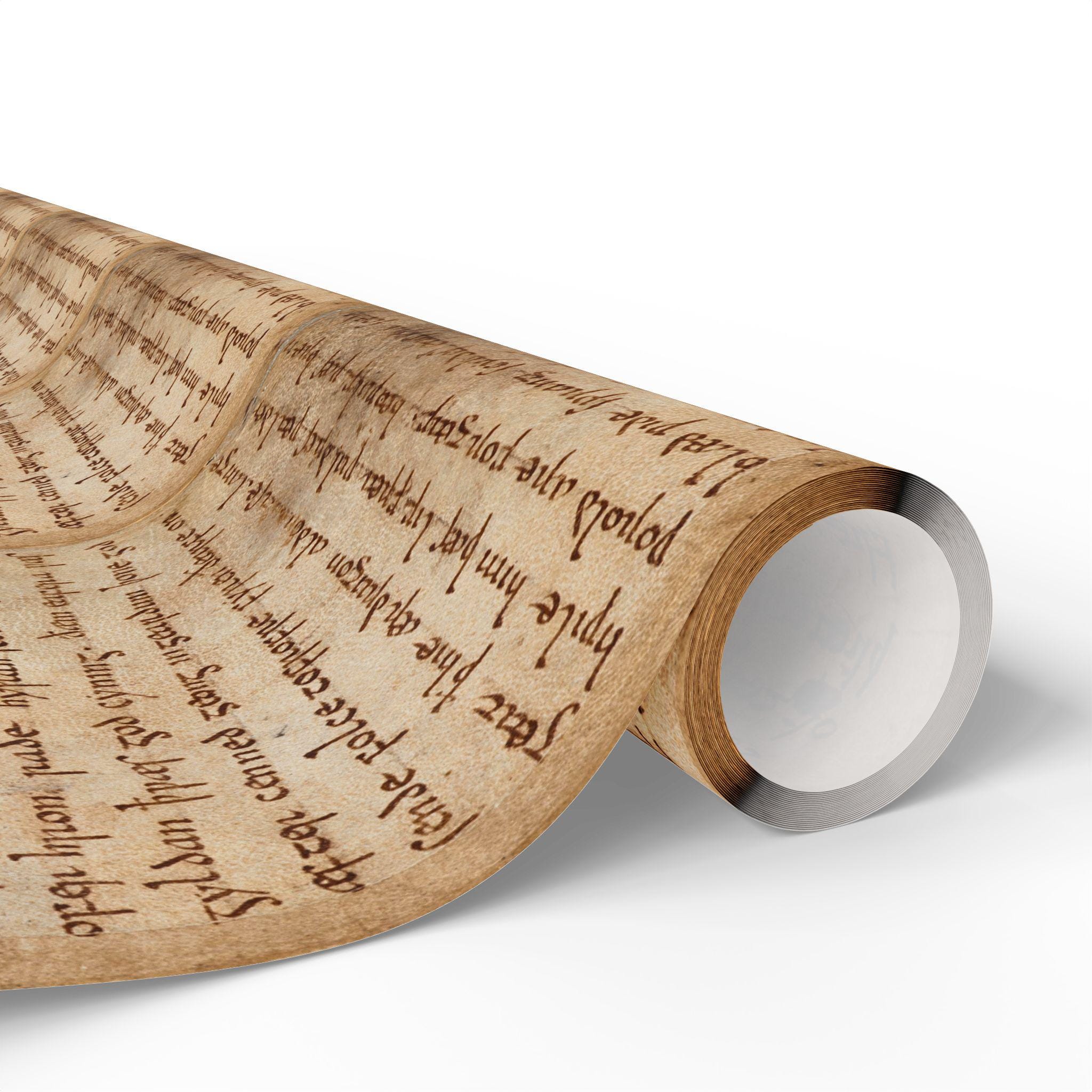 Beowulf Original Manuscript Wrapping Paper Vintage/old English/gift ...