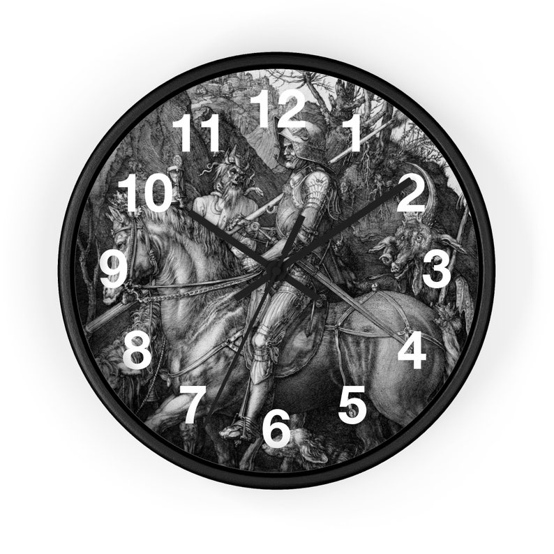 Knight, Death and the Devil Wall Clock 1513 Durer/engraving/art ...