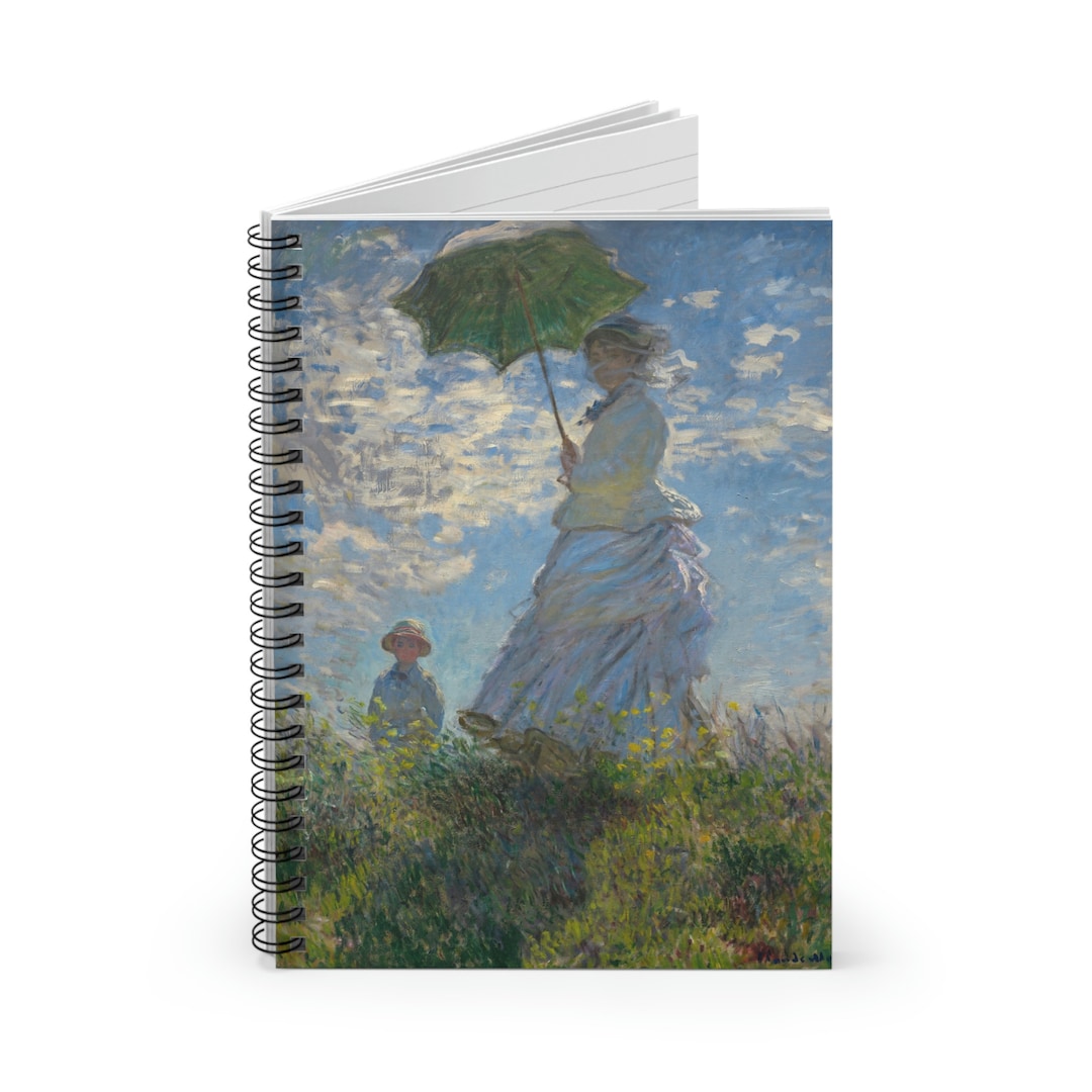 Claude Monet "woman With a Parasol" Spiral Notebook - Ruled Line ...