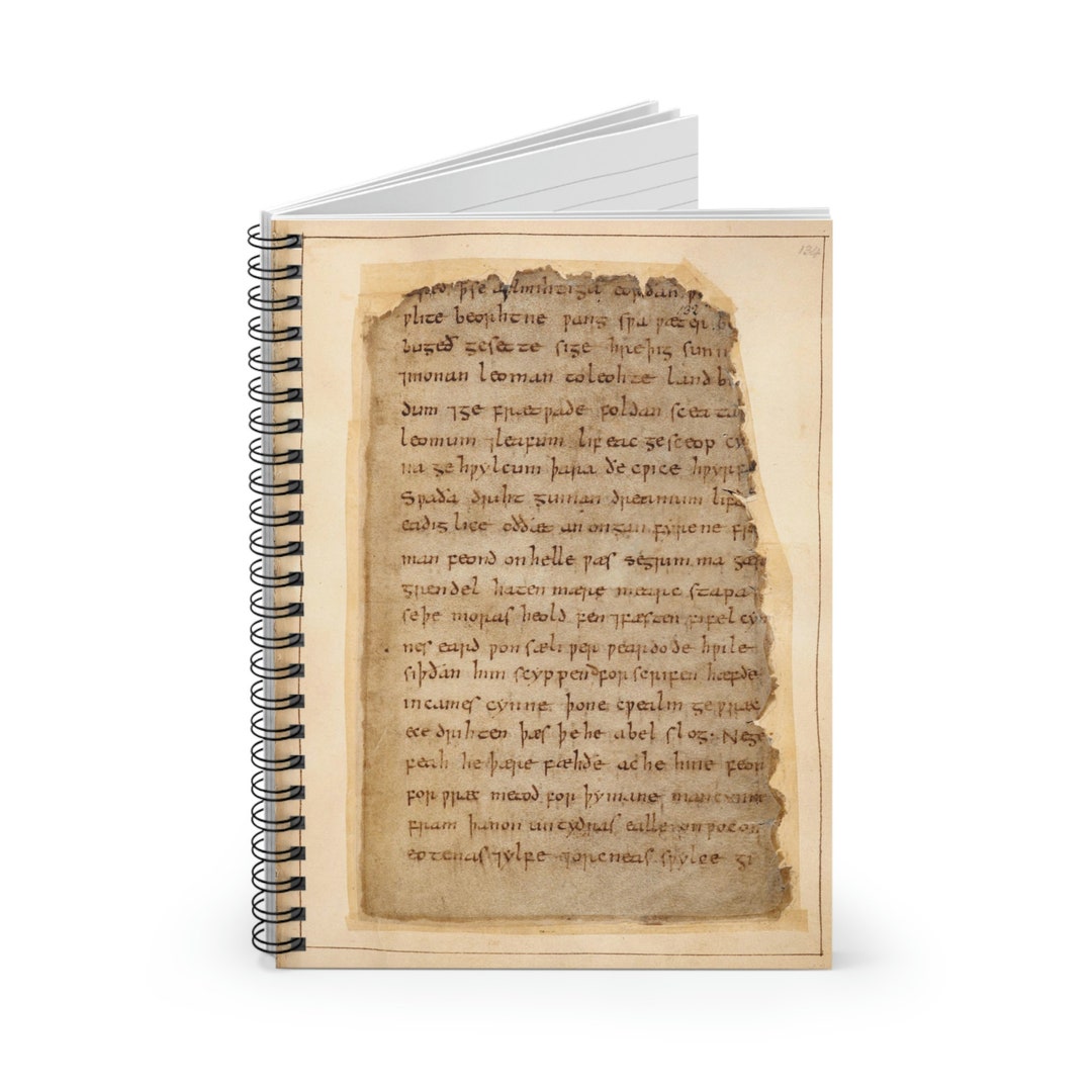 Beowulf "codex" Manuscript Spiral Notebook - Ruled Line History/norse ...
