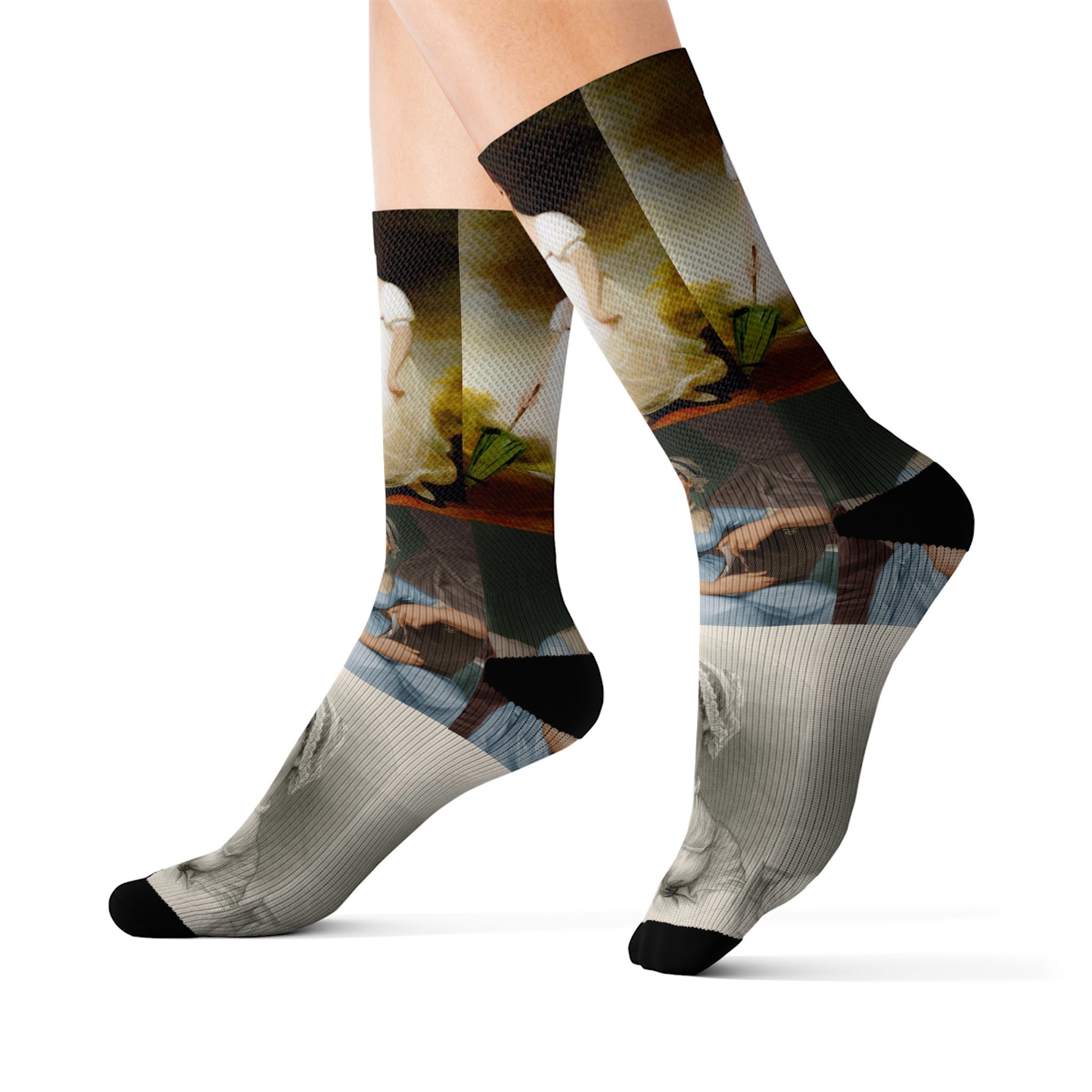 Jane Austen Portraits Sublimation Socks Literary/regency/writer/author ...