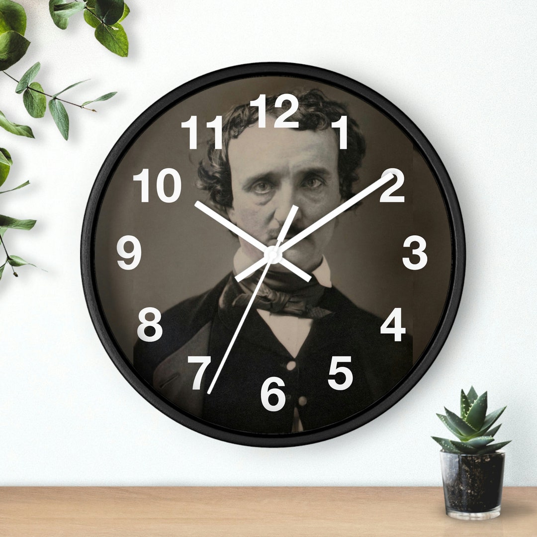 Edgar Allan Poe Wall Clock Literary/poet/writer/author/novel/vintage ...