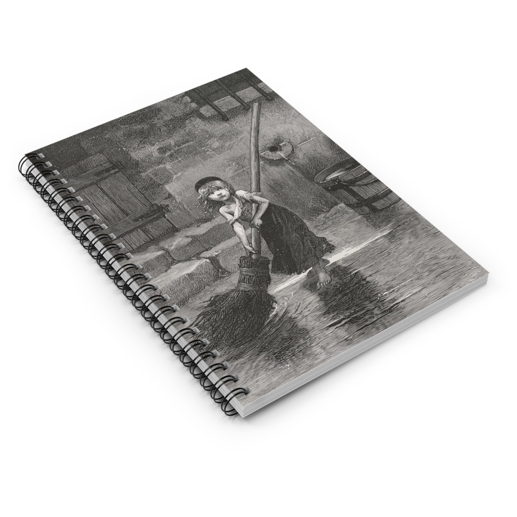 Cosette Sweeping in Les Misérables Spiral Notebook - Ruled Line ...