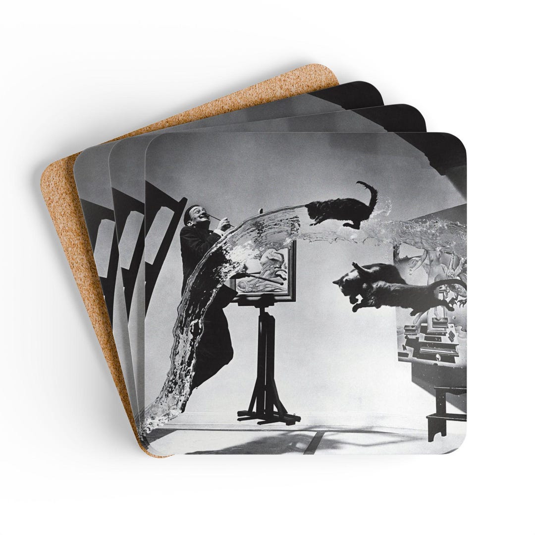 Dali Atomicus Cork Coasters (set of 4) Stylish Home Decor/unique/photo ...