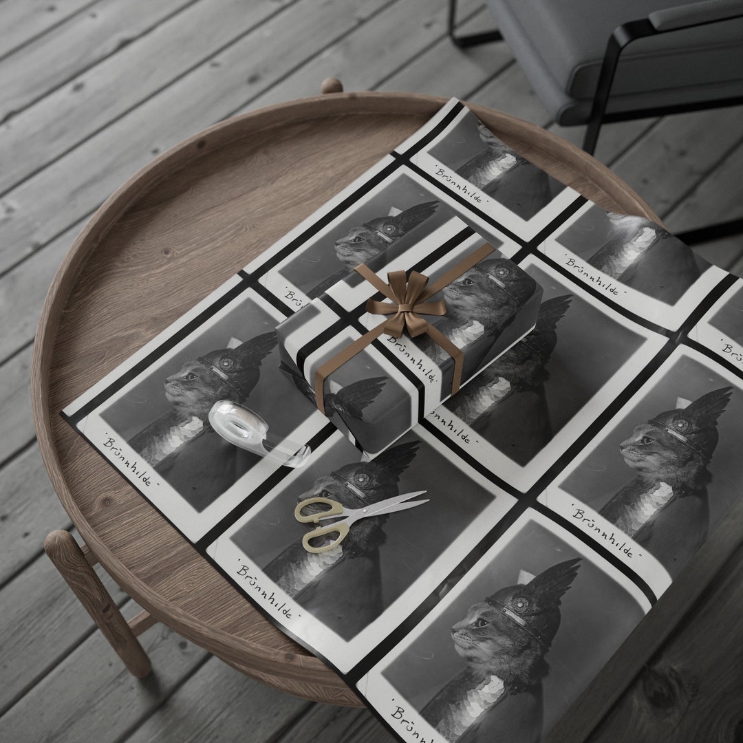 Cat Brunnhilde Wrapping Papers 3 Sizes Viking/present/gift/holiday ...