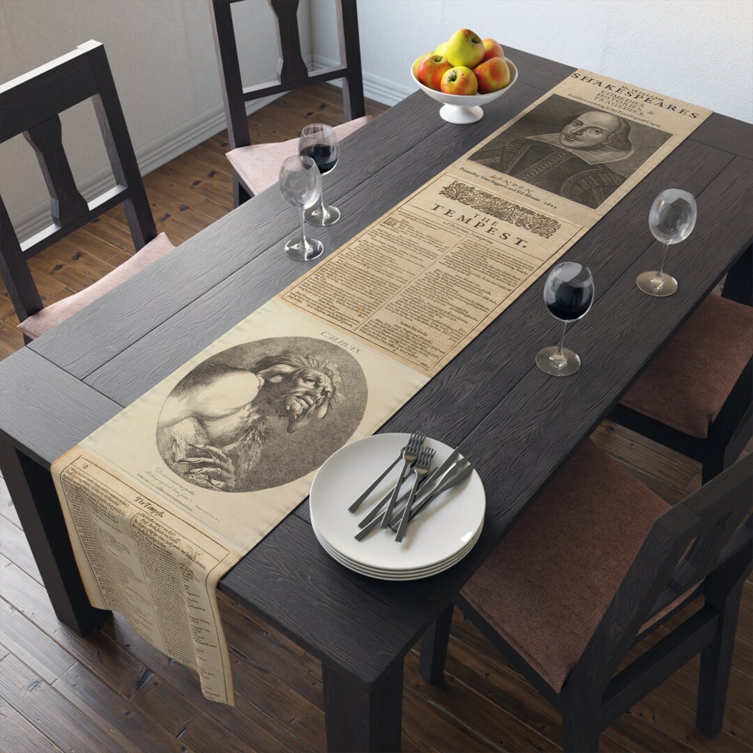 Exclusive "the Tempest" Table Runner (cotton, Poly) Shakespeare ...