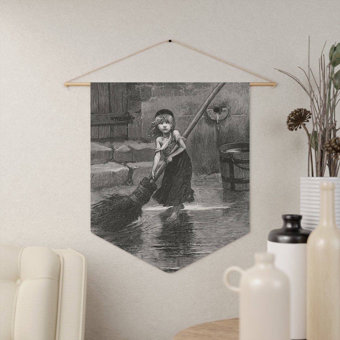 Cosette Sweeping Les Miserables Pennant Musical/novel/hugo/literary ...