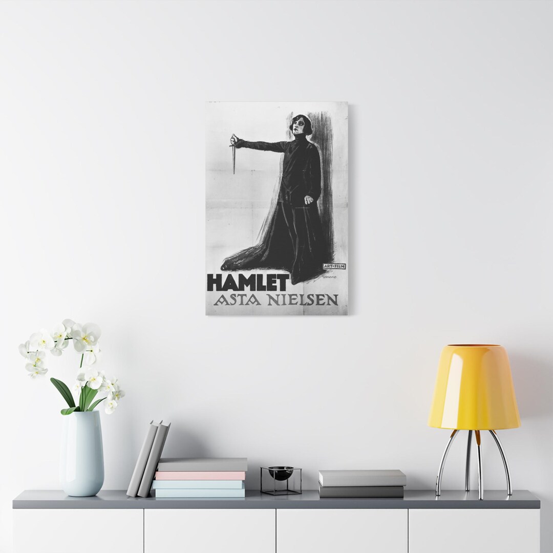 Hamlet Film Ad (1921) Starring Asta Nielson Matte Canvas Print ...