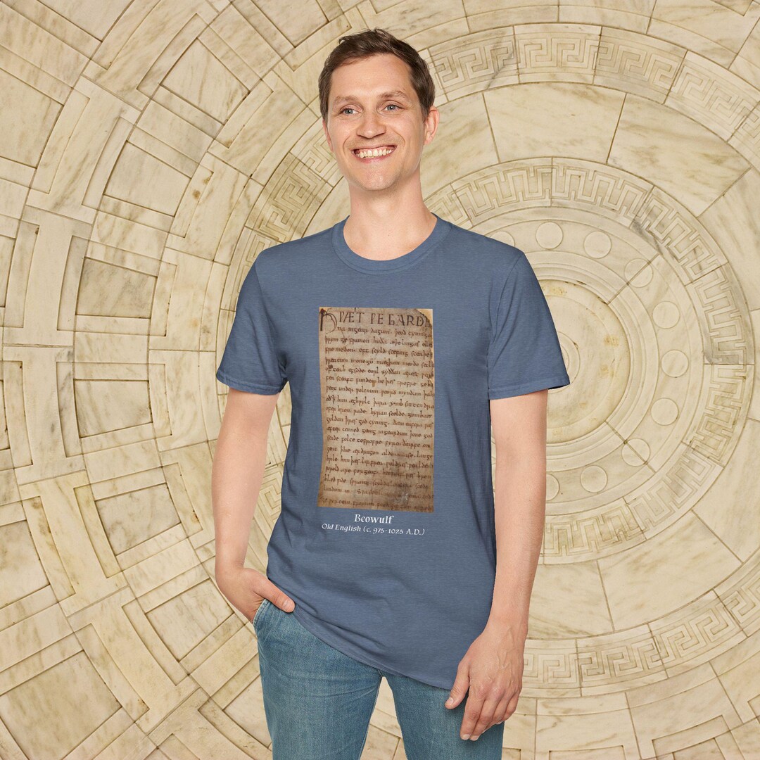Beowulf Original Manuscript (nowell Codex) Unisex Softstyle T-shirt ...