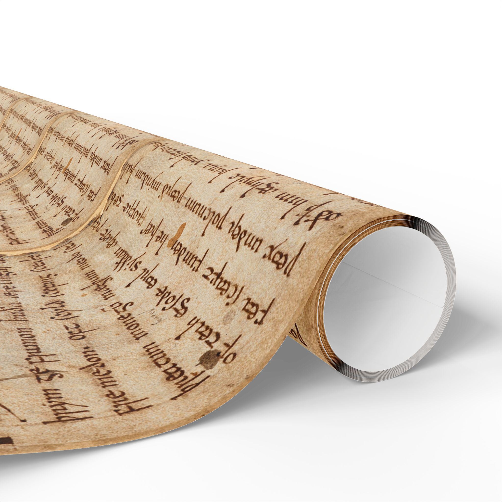 Beowulf Original Manuscript Wrapping Paper Vintage/old English/gift ...