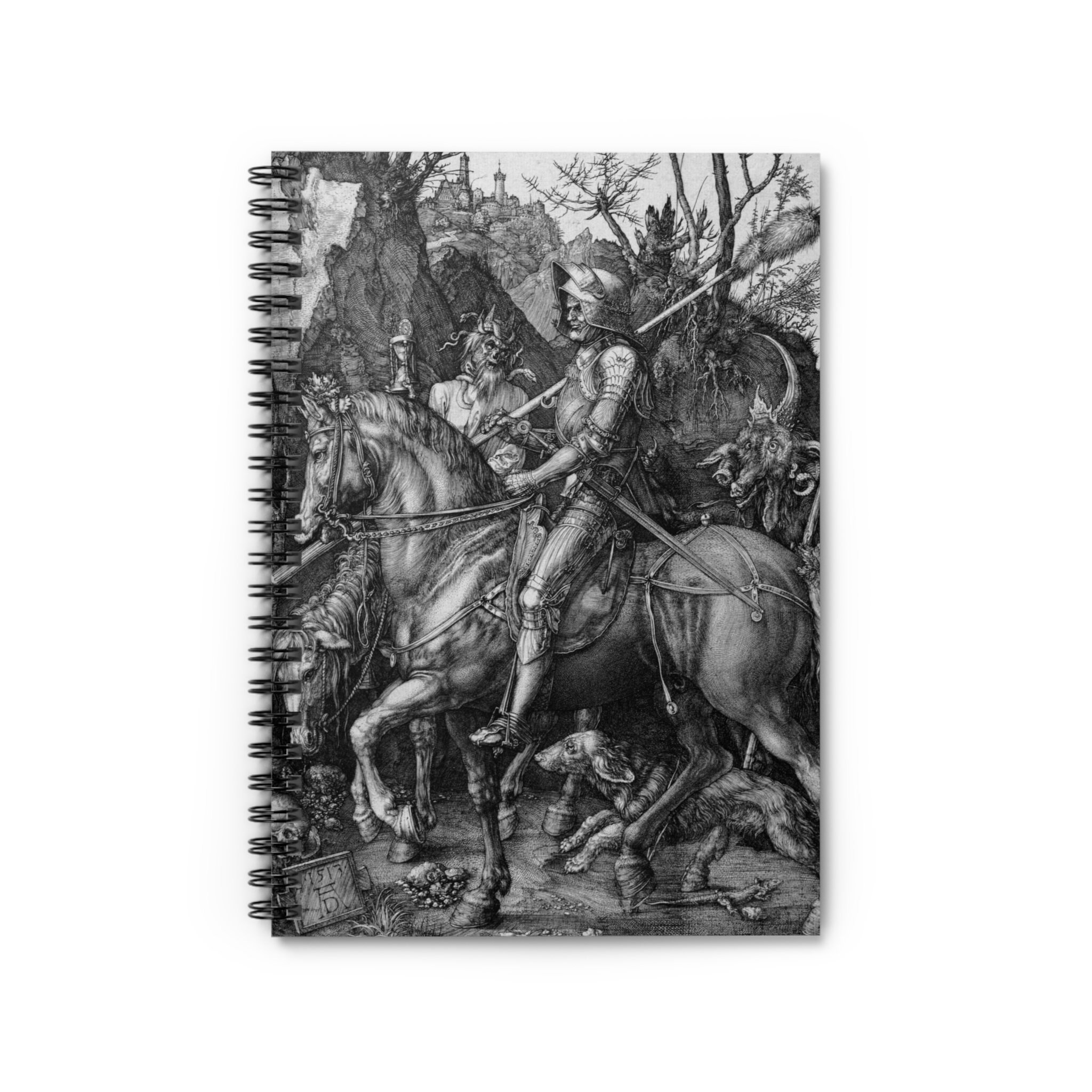 Knight, Death and the Devil Spiral Notebook - Ruled Line Durer/medieval ...