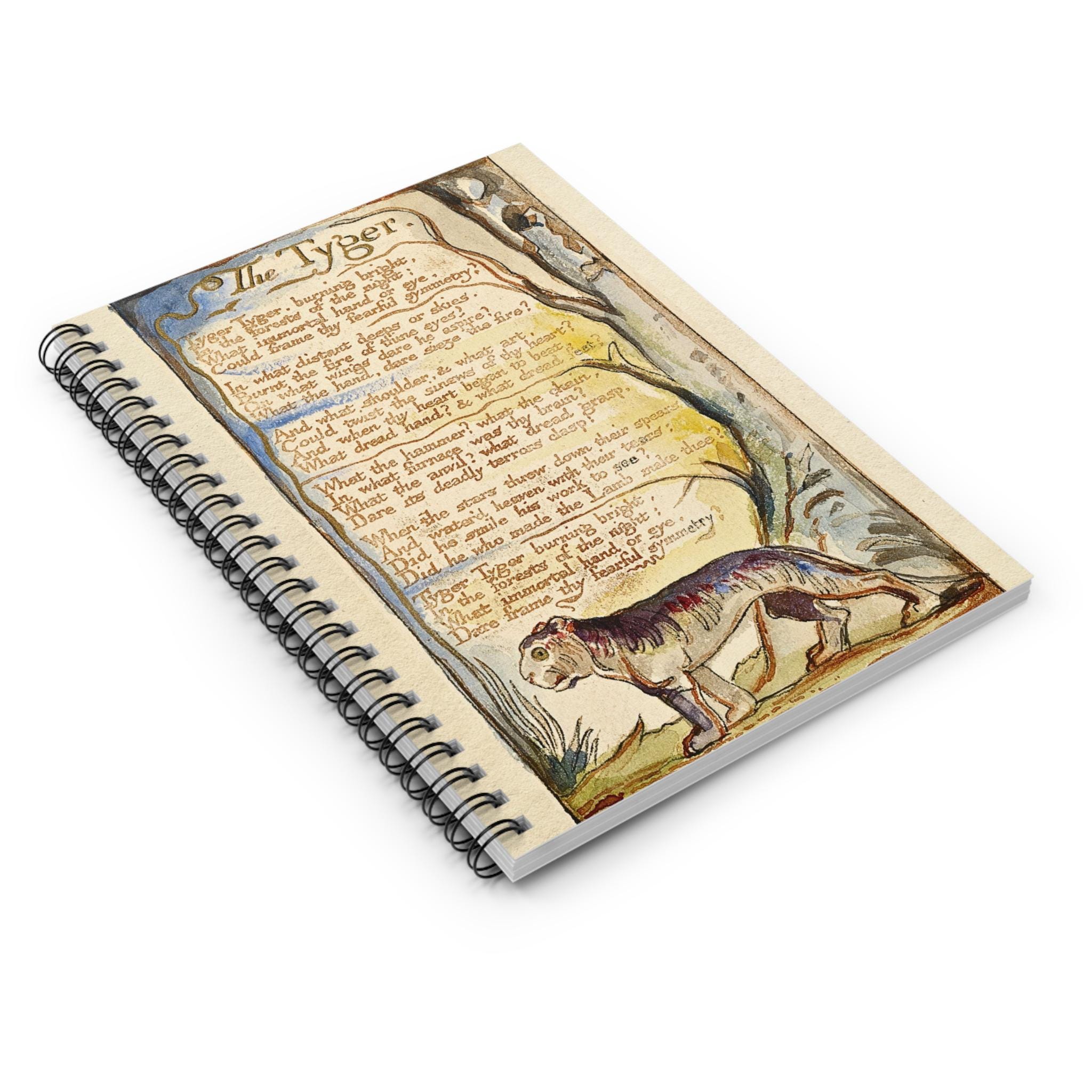 William Blake's 'the Tyger' Spiral Notebook Writer/journal/author/gift ...