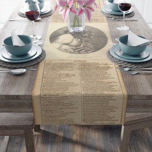 Exclusive "the Tempest" Table Runner (cotton, Poly) Shakespeare ...