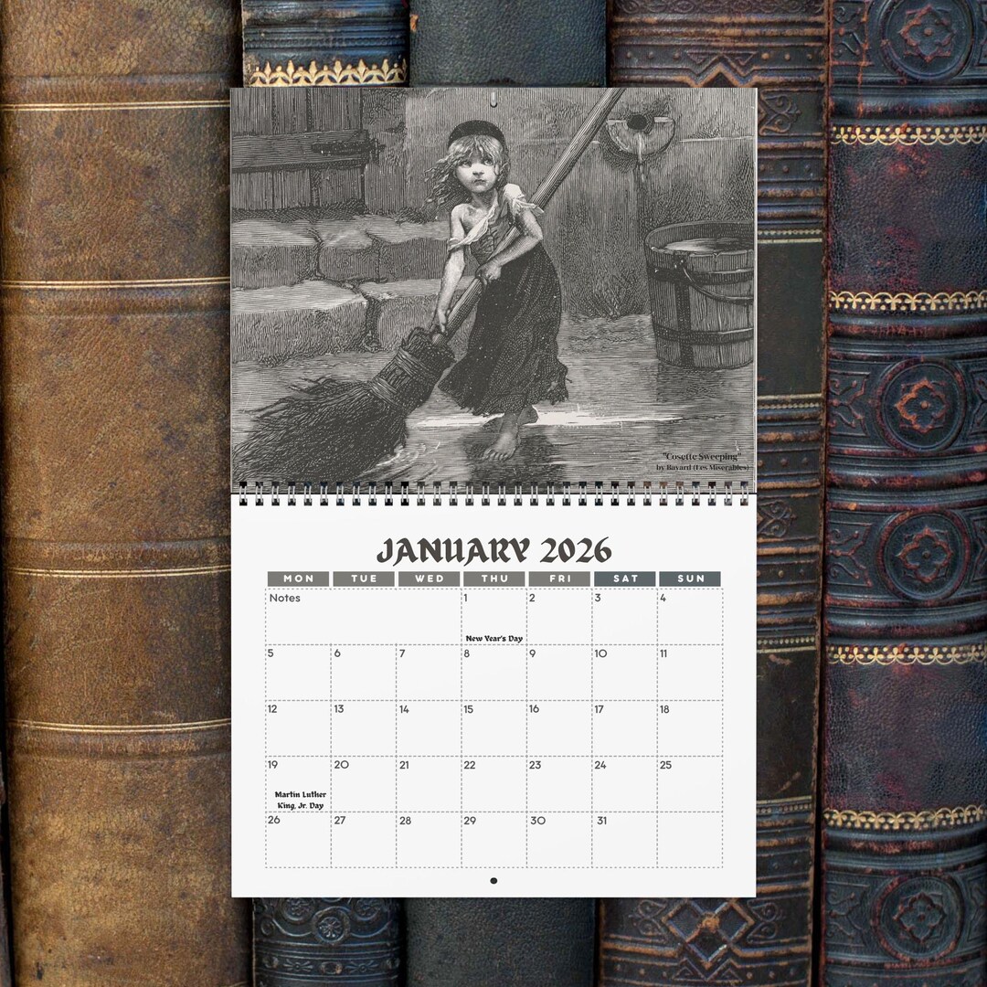 Classic Literature in Art 2026 Monthly Wall Calendar - Literary, Gift ...