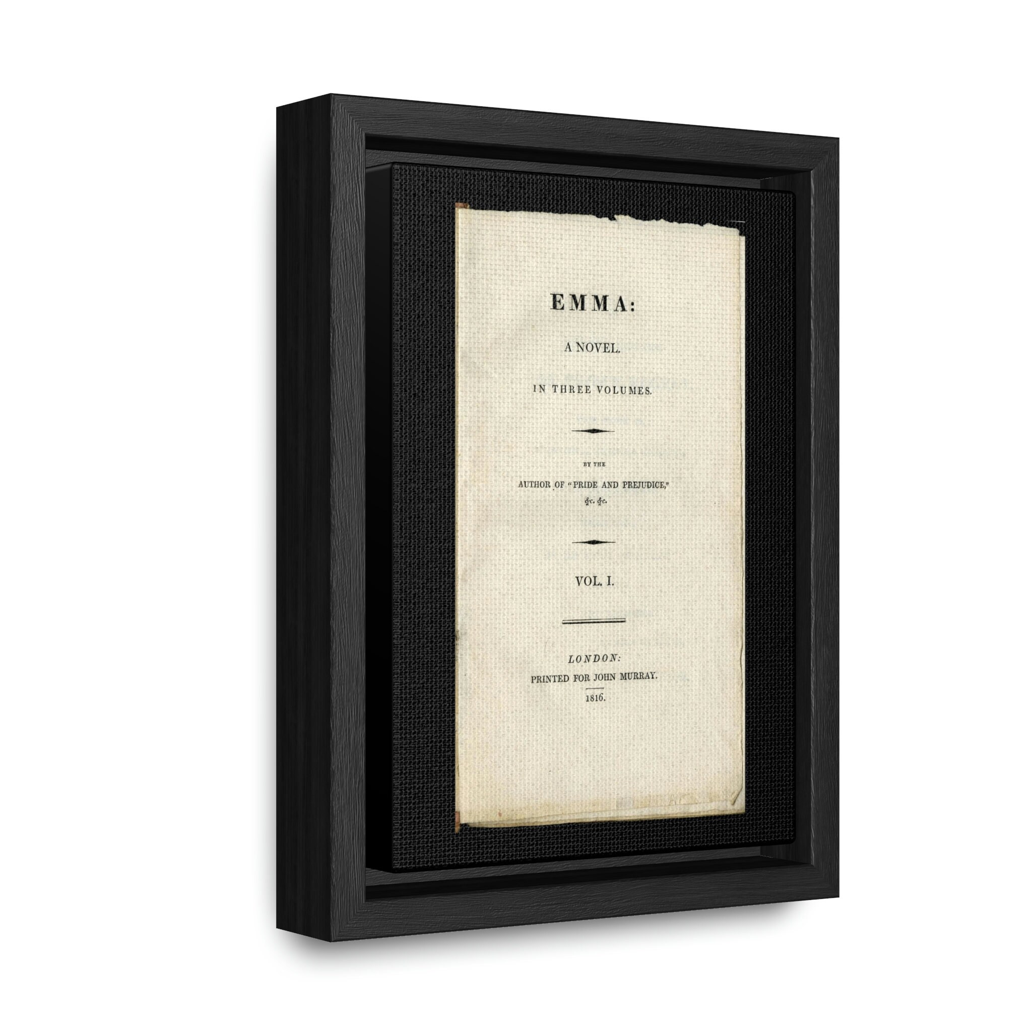 Emma First Edition Title Page Gallery Canvas Wraps - Etsy