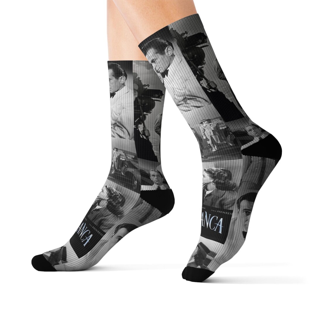 Casablanca Sublimation Socks Cinema/movie/film/vintage/gift/retro/style ...