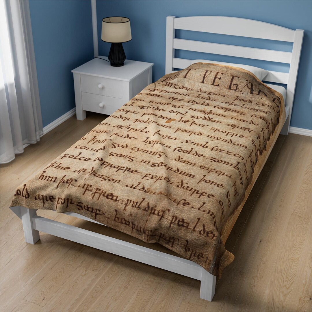 Beowulf Nowell Codex Velveteen Plush Blanket Manuscript/literary/old ...