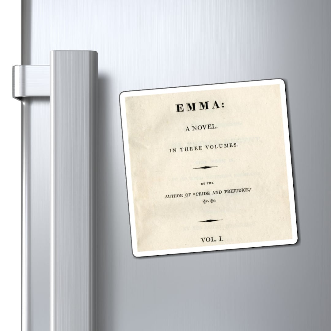 Emma Title Page 1st Edition Magnets 3 Sizes Jane Austen/literary/writer ...
