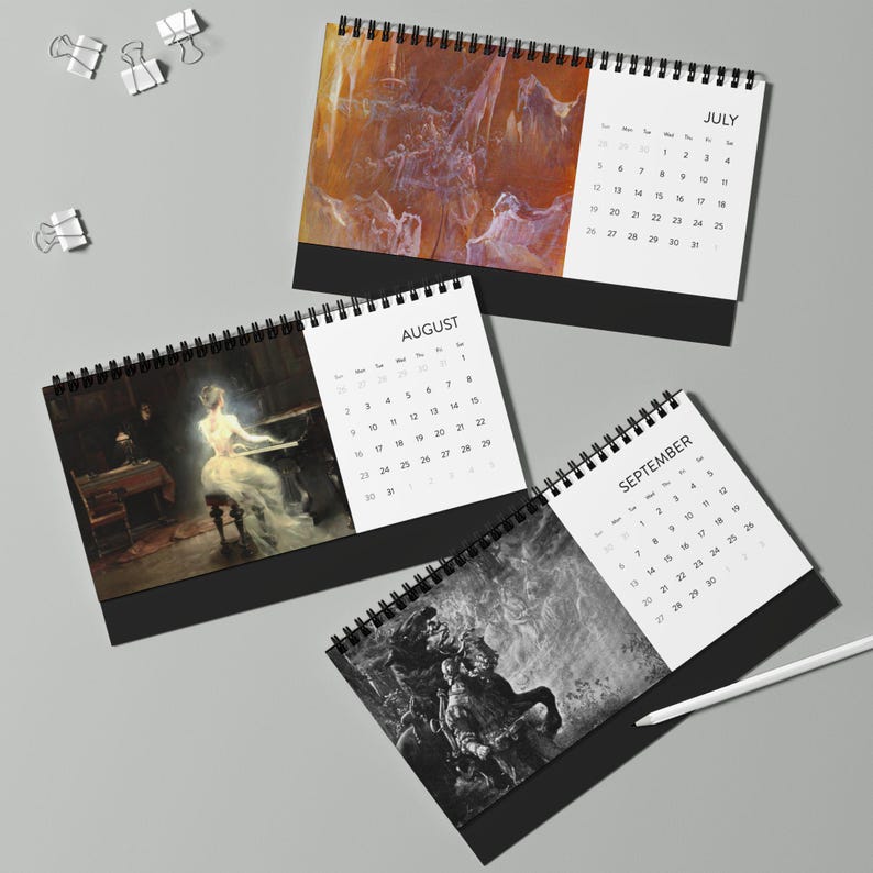 Literary Hauntings 2026 Monthly Desktop Calendar - Vintage, Author ...