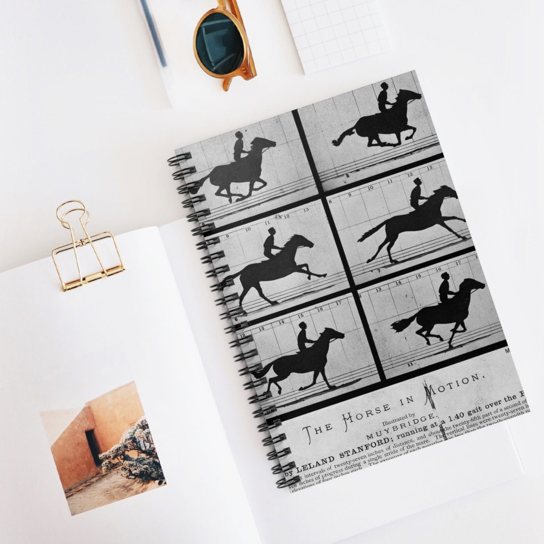 The Horse in Motion Spiral Notebook - Ruled Line Photography/motion ...