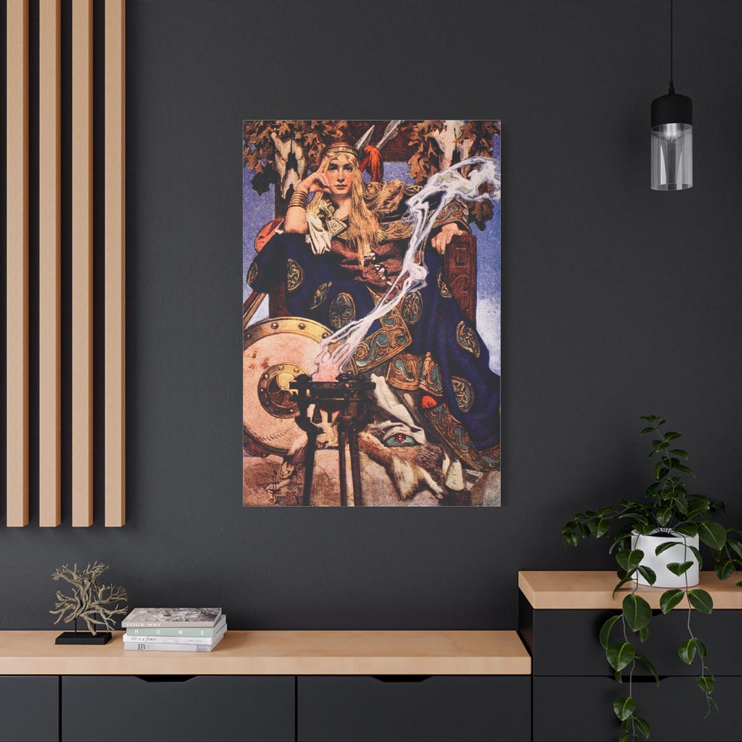 Queen Maeve Illustration Stretched Matte Canvas Legend/myth/goddess ...