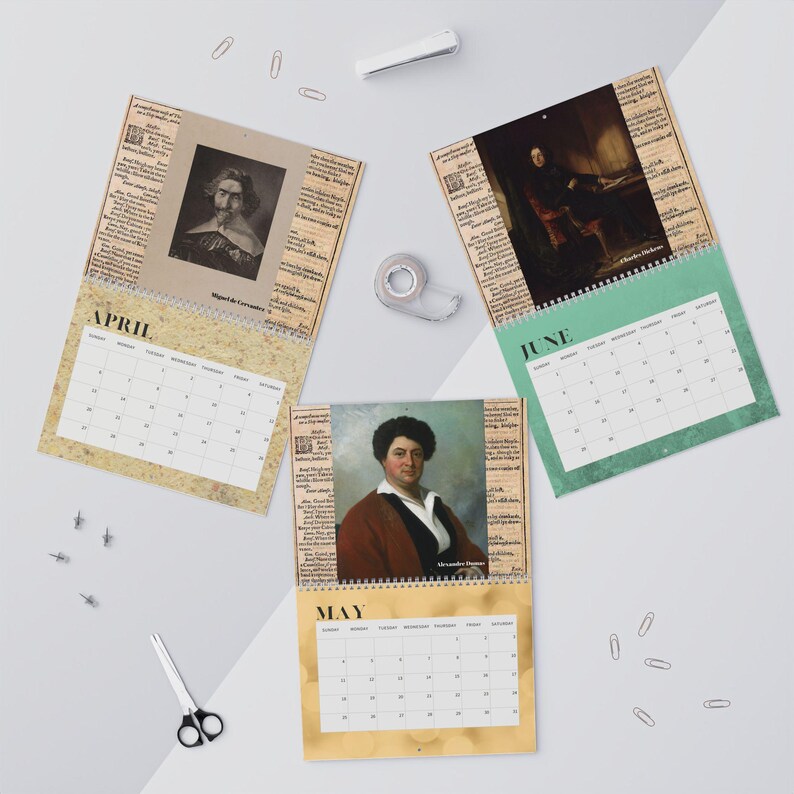 Great Writers (#4) 2025 Wall Calendar Literary/novel/classic/poetry ...
