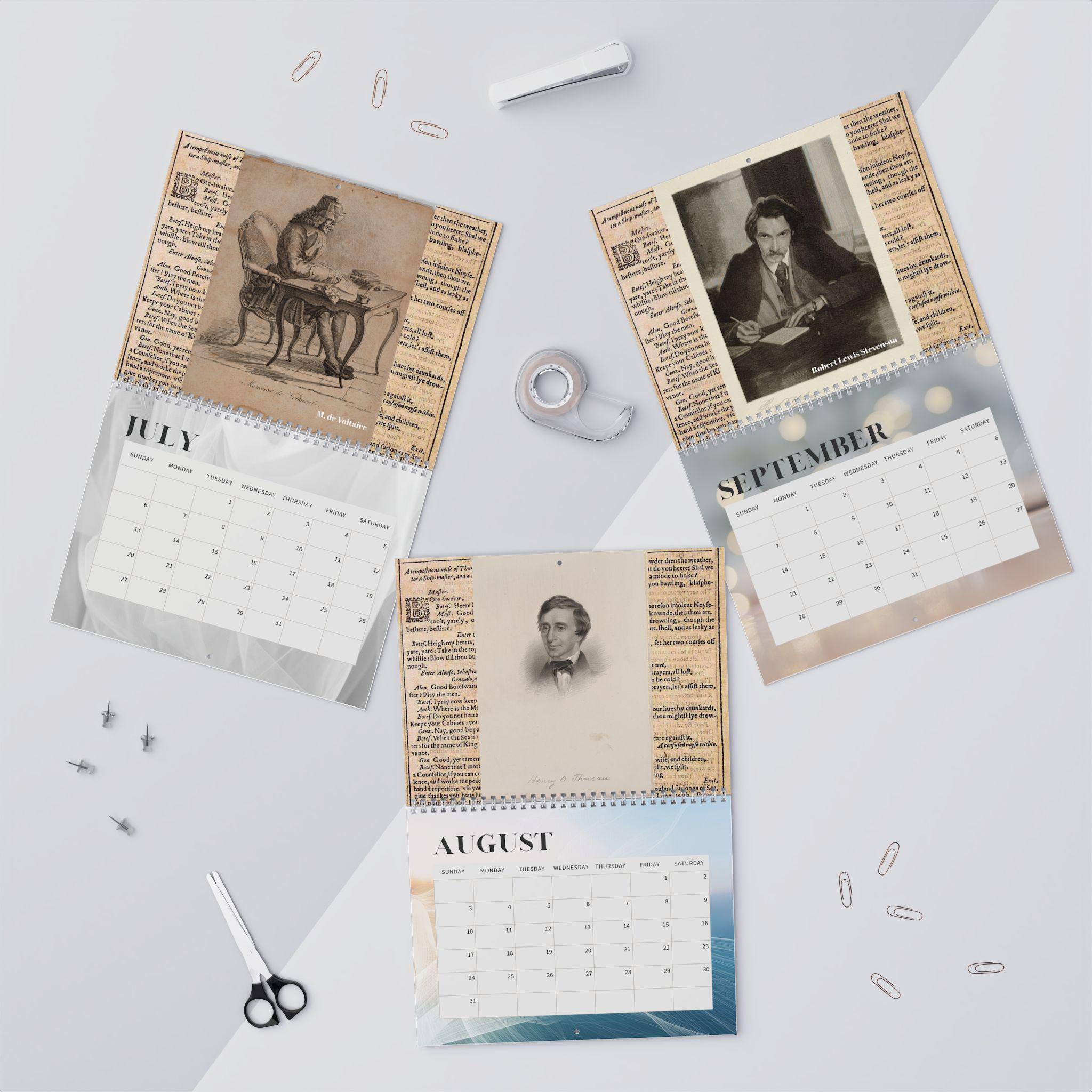 Great Writers (#4) 2025 Wall Calendar Literary/novel/classic/poetry ...