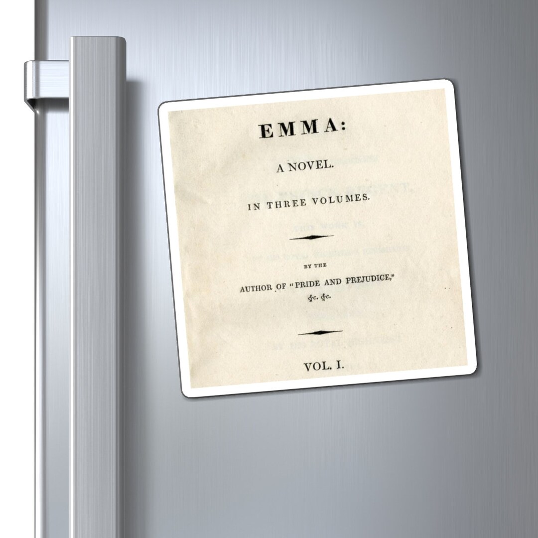 Emma Title Page 1st Edition Magnets (3 Sizes) Jane Austen/literary ...