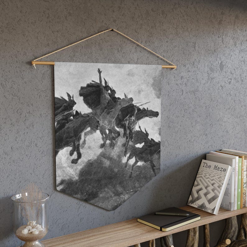 Ride of the Valkyries Pennant Painting/viking/myth/legend/shieldmaiden ...