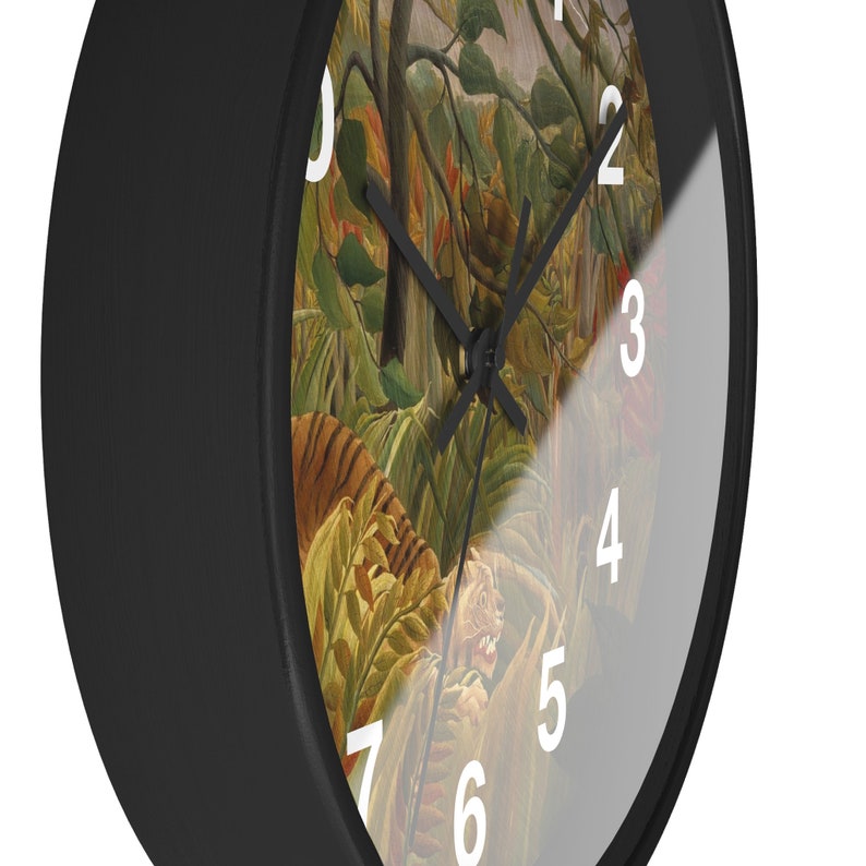 Tiger in a Tropical Storm Wall Clock Rousseau/gift/vintage/art/painting ...