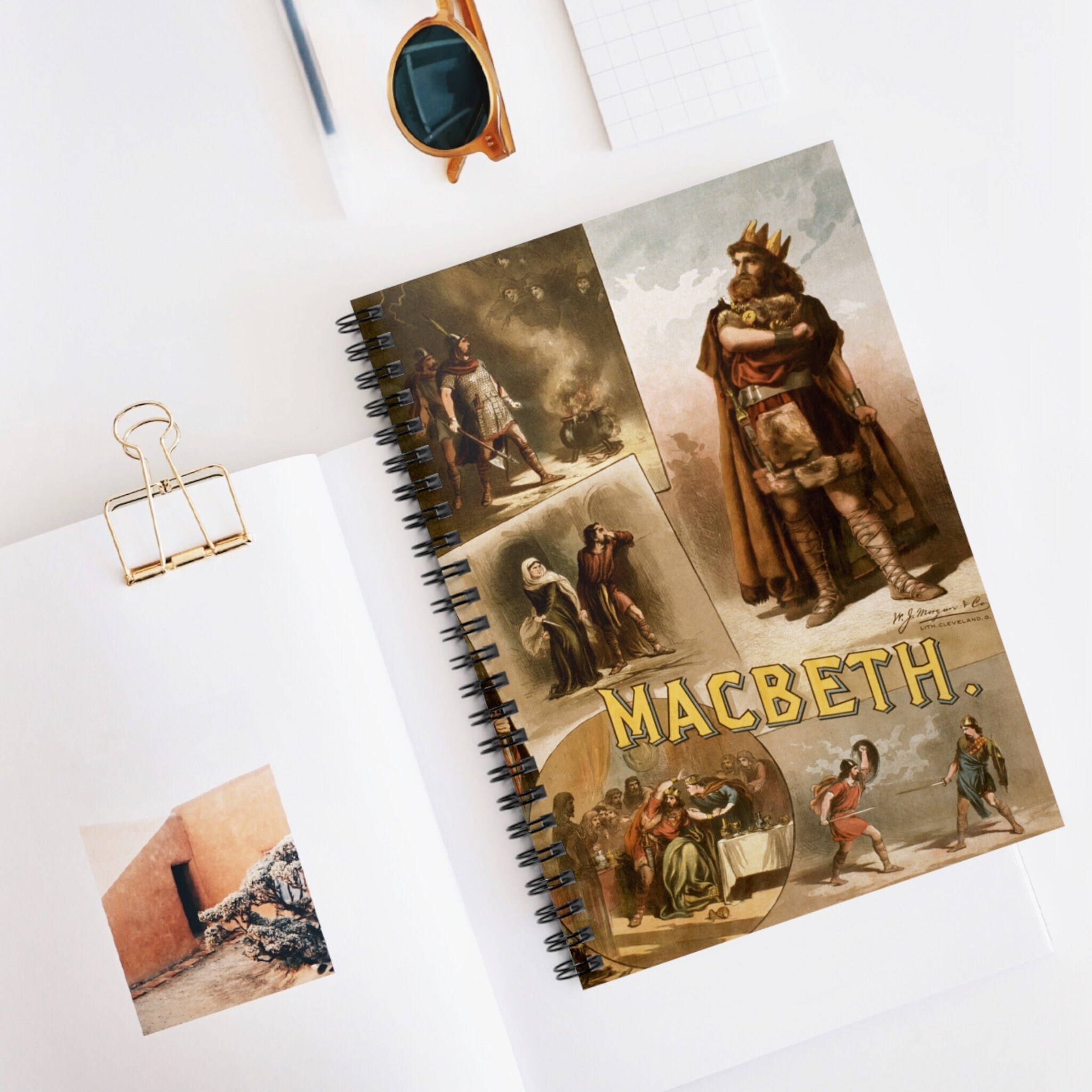 Thomas Keene in Macbeth 1884 Spiral Notebook Ruled Line - Etsy