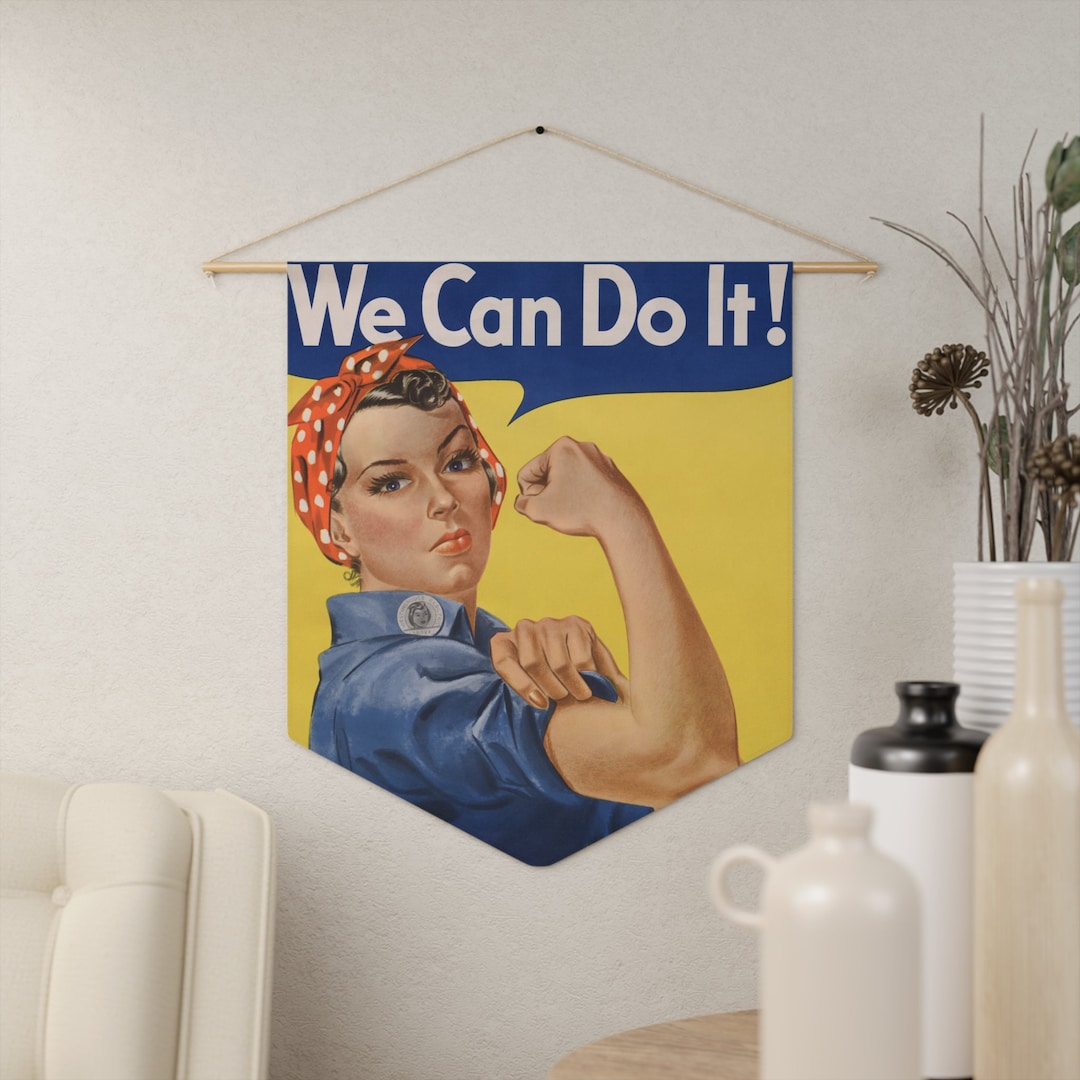 Rosie the Riveter Pennant Poster/ww2/history/women/factory/vintage/gift ...
