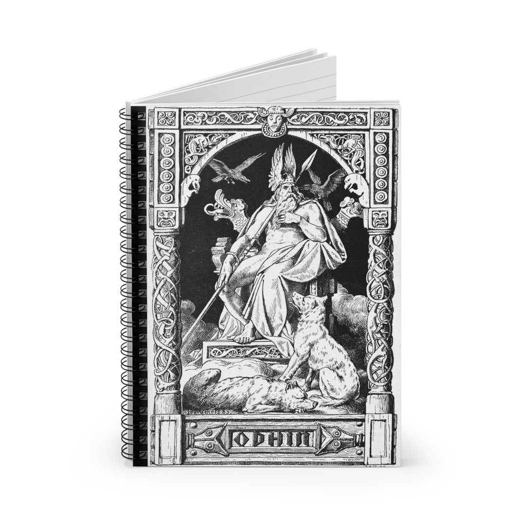 Odin Woodcut (1901) Spiral Notebook - Ruled Line Student/school/writer ...