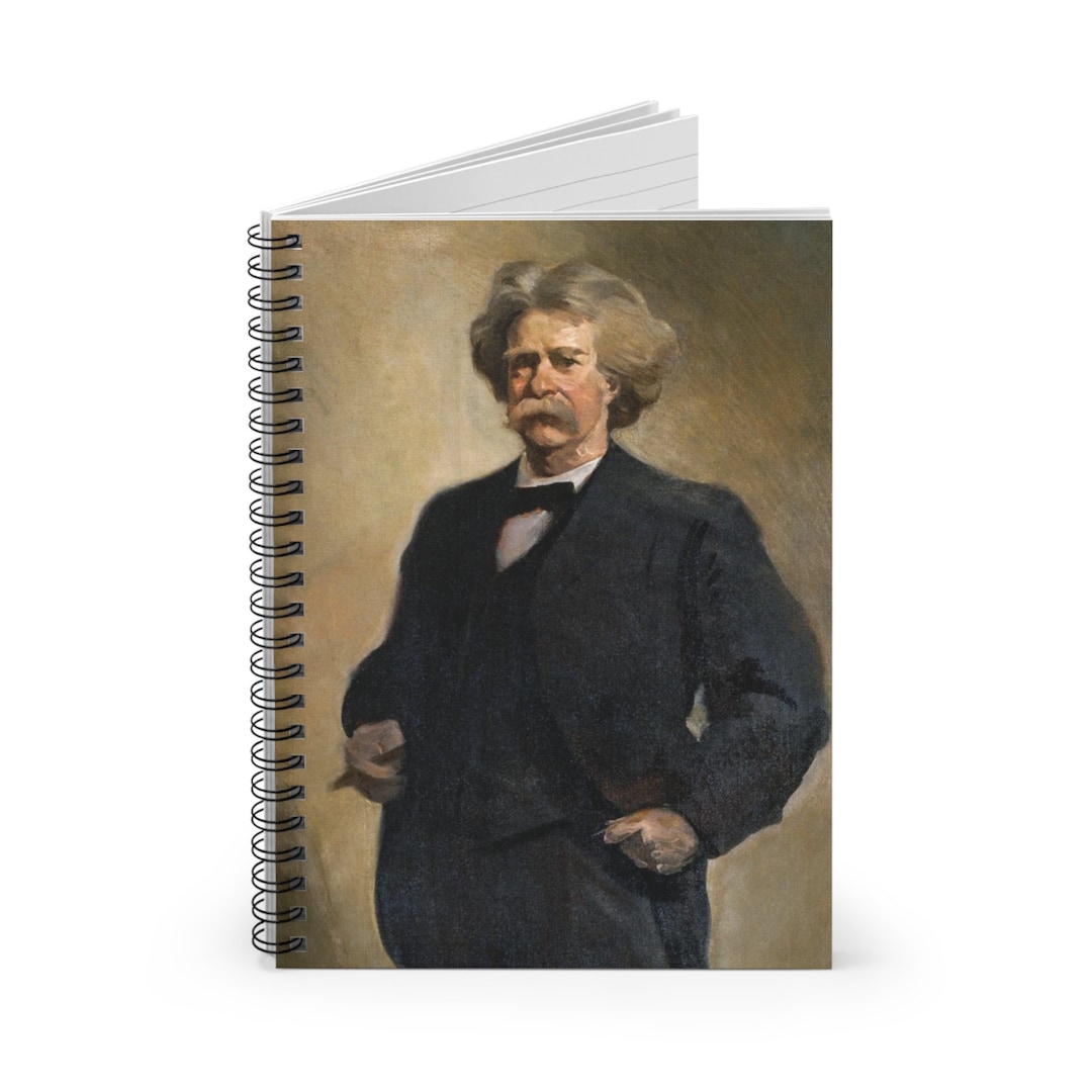 Mark Twain Portrait Spiral Notebook - Ruled Line Literary/writer/author ...