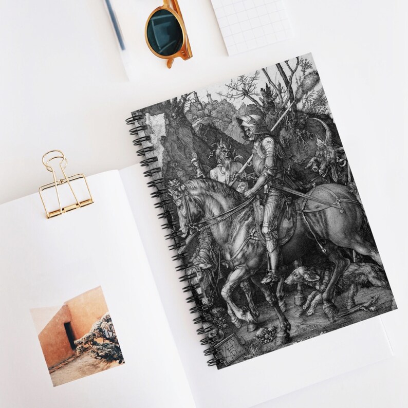 Knight, Death and the Devil Spiral Notebook - Ruled Line Durer/medieval ...