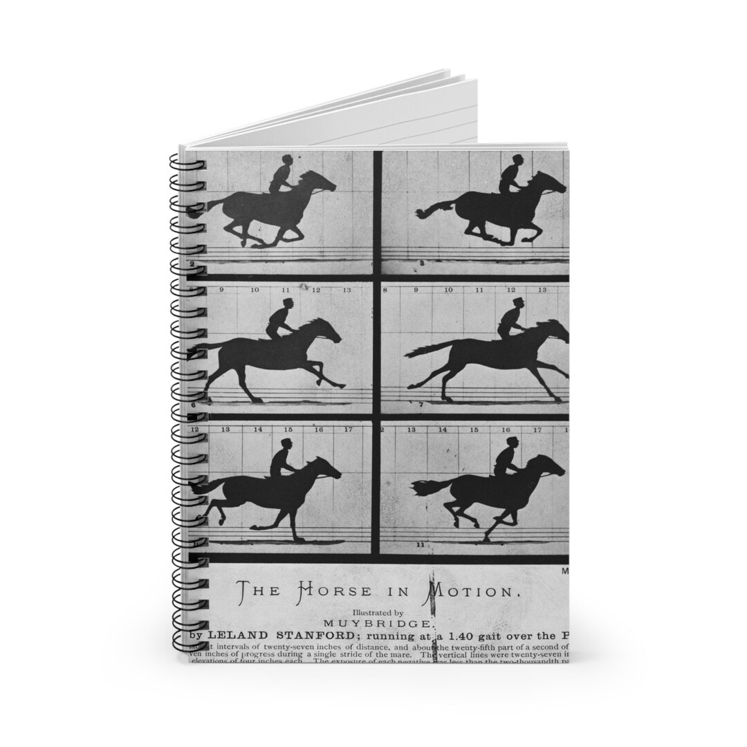 The Horse in Motion Spiral Notebook - Ruled Line Photography/motion ...