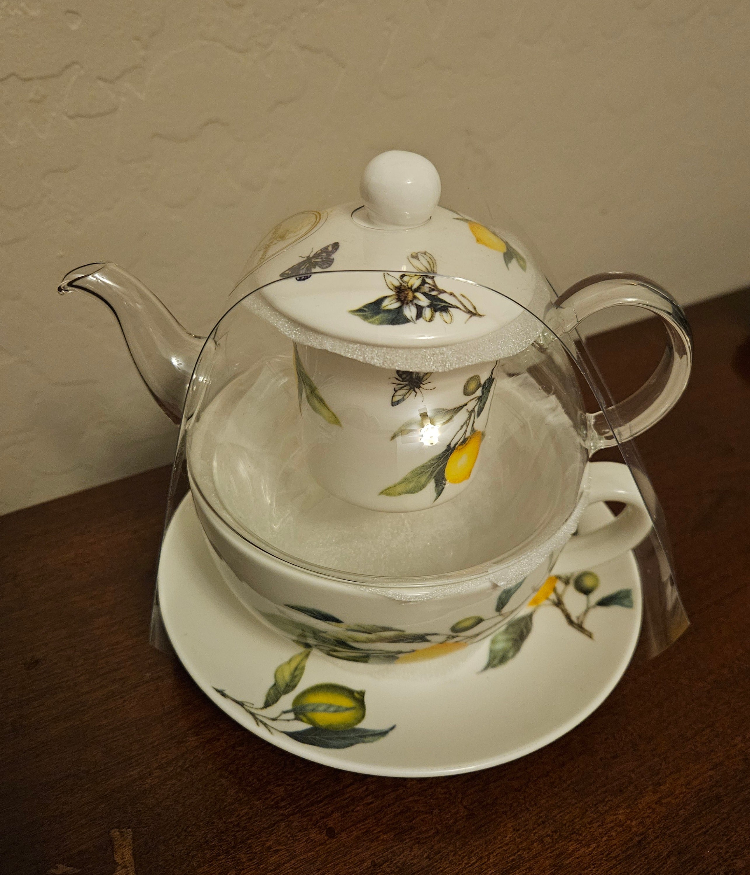 Lemon Grace Teaware Tea for One Includes One Infuser, a Clear Tea Pot ...